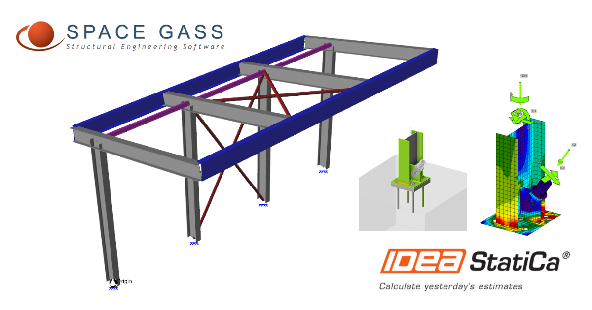Space Gass BIM link for the structural design of a steel connection (EN) | IDEA StatiCa